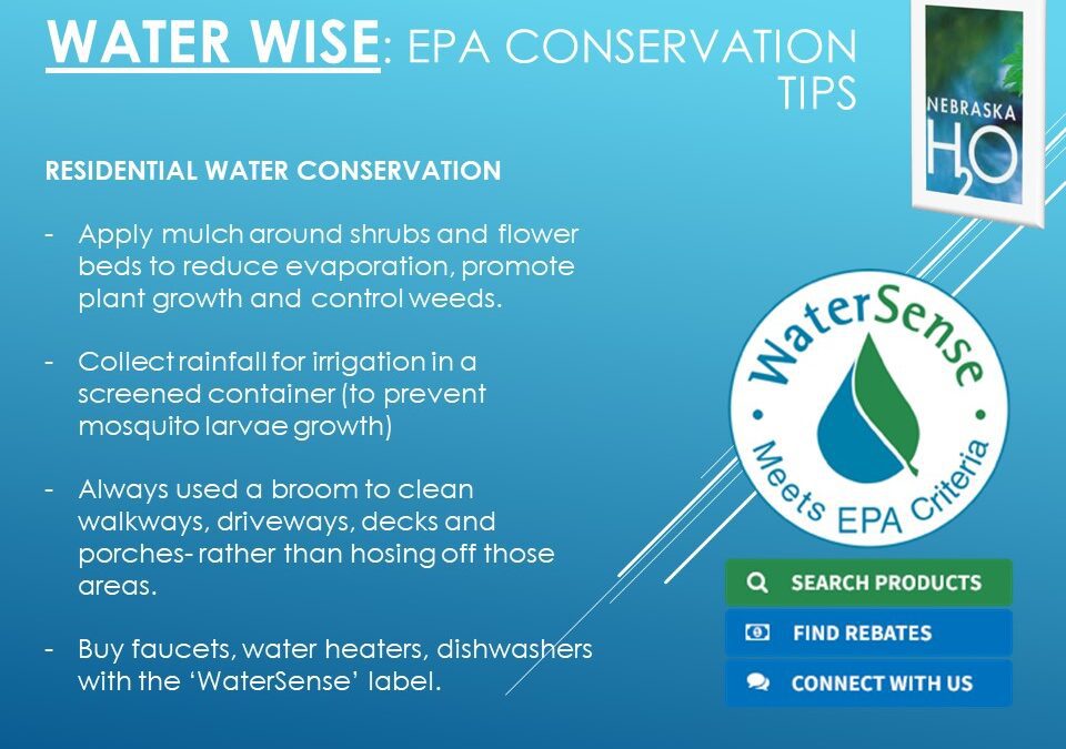EPA Water Conservation Tips | Nebraska H20